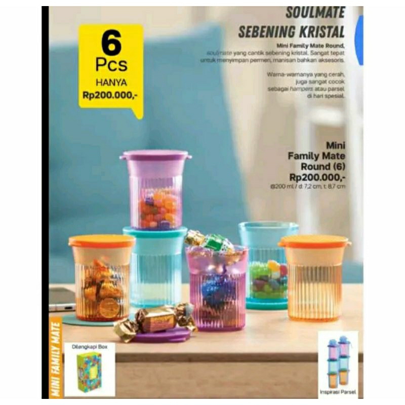 Jual Mini Family Mate Round Toples Mini Tupperware Gelas Kecil ...
