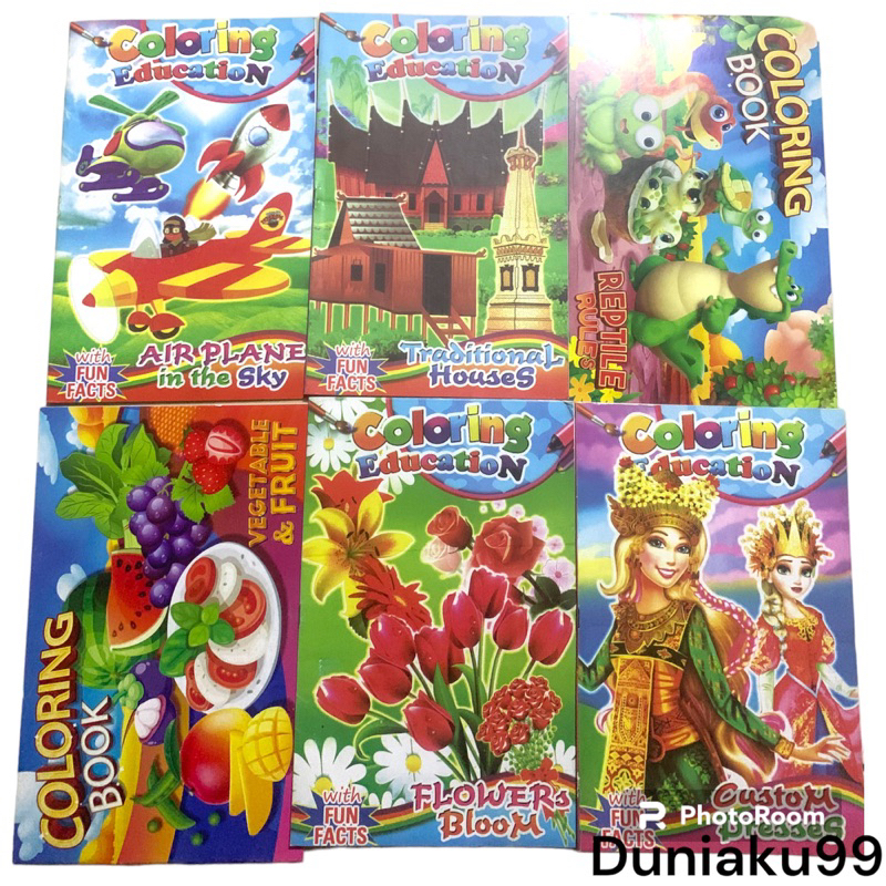 Jual buku mewarnai coloring book DG / mewarnai edukasi menggambar dan ...