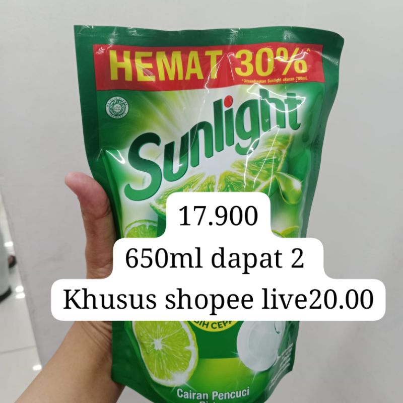 Jual SUNLIGHT 650ml X 2PCS | Shopee Indonesia