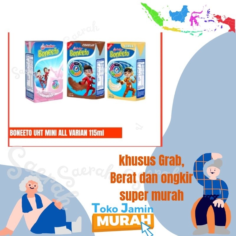 Jual boneeto susu uht cair 115 ml susu anak balita | Shopee Indonesia