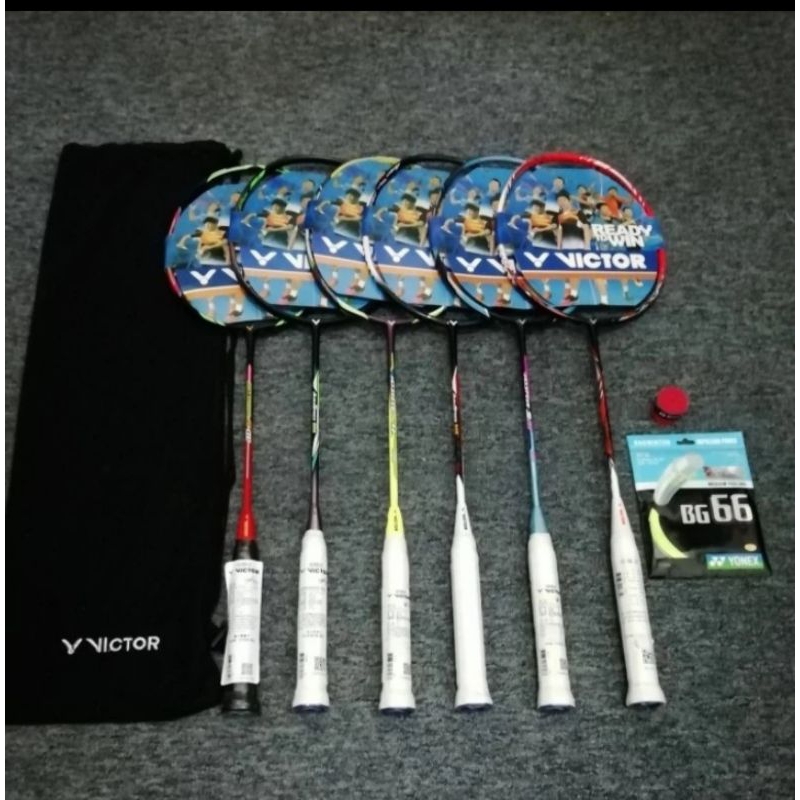 Jual Raket Badminton Victor Bonus ( senar + grip) | Shopee Indonesia