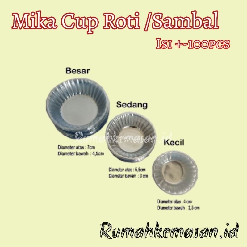 Jual [100PCS] Mika cup roti besar / mika cup sambal ukuran besar isi ...