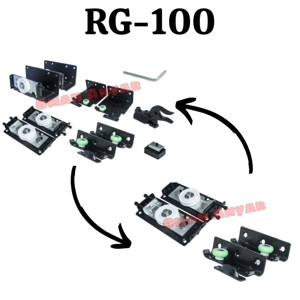 Jual Roda Sliding Pintu Gantung Geser Huben RG 77 RG 99 RG 100a Gantung ...