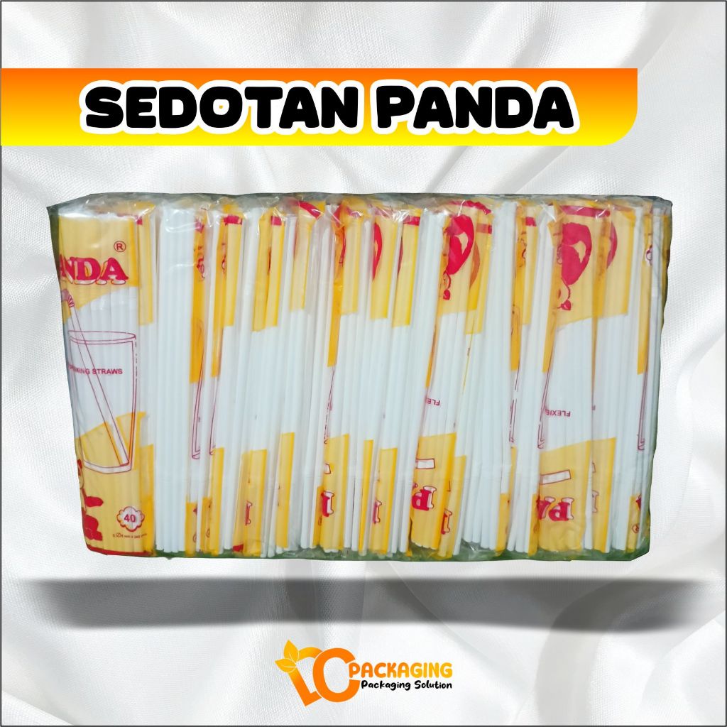 Jual Sedotan Bengkok Sedotan Tekuk Merk Panda 1 Pak (25 bungkus ...