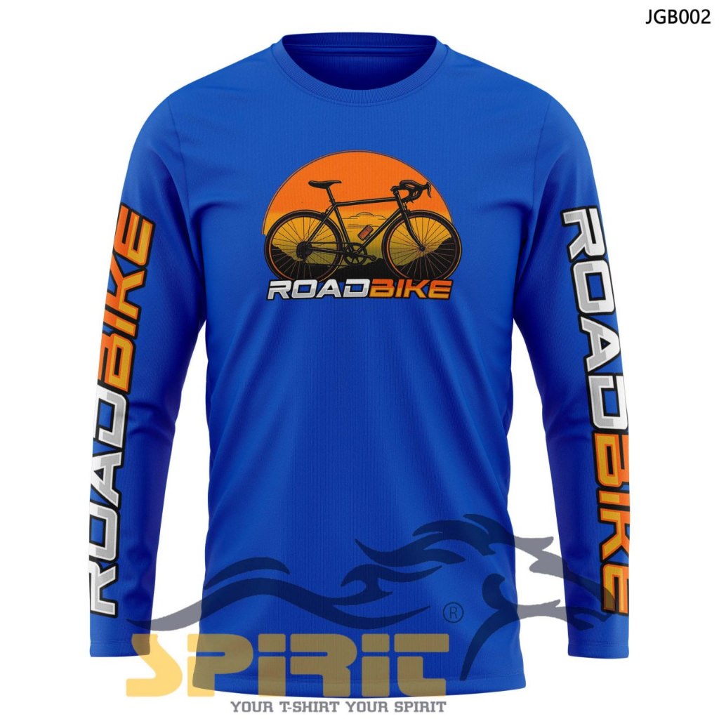 Jual Baju Road Bike Kaos Sepeda Santai Jalan Raya Lengan Panjang Katun ...