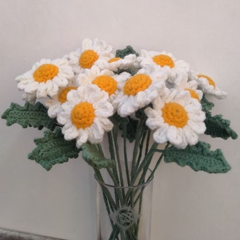 Jual Bunga Rajut Daisy/Crochet Flower Daisy | Shopee Indonesia