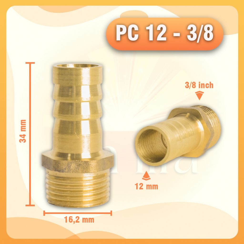 Jual Hose nepel / nepel selang Kuningan Drat Male PC | Shopee Indonesia