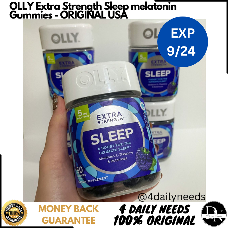 Jual OLLY Sleep Aid Melatonin gummies 5mg Extra Strength Original USA ...