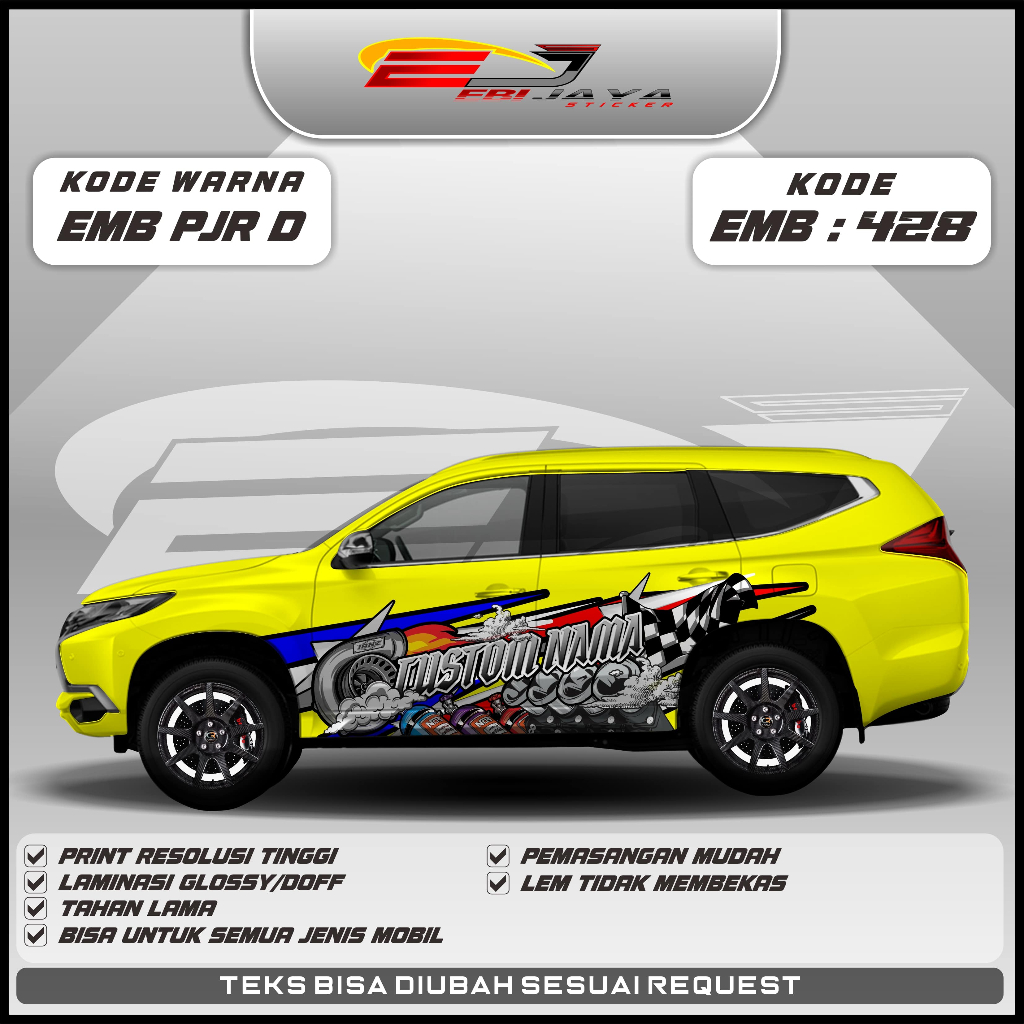 Jual STIKER BODY MOBIL NEW PANTHER, TERIOS DECAL THAILAND STYLE-STIKER ...