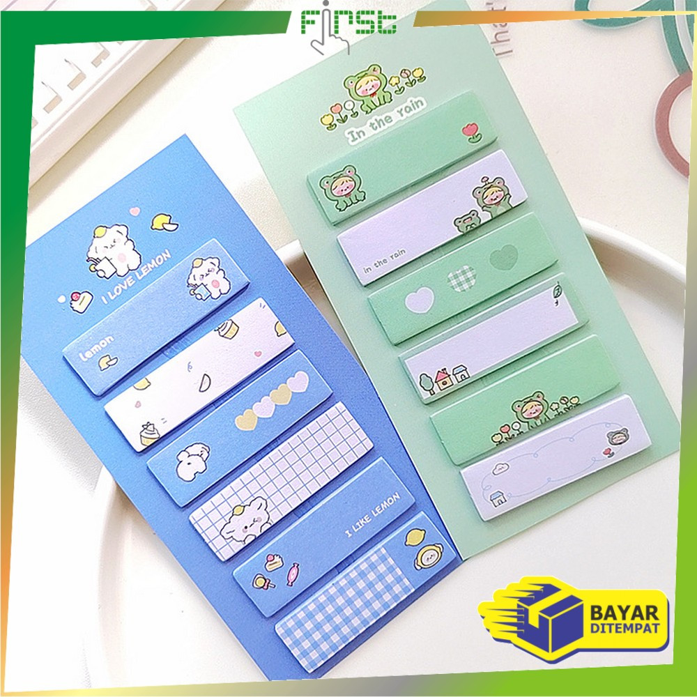 Jual FH-A79 Sticky Note 6 Baris 120 Lembar Karakter Lucu / Kertas Memo ...