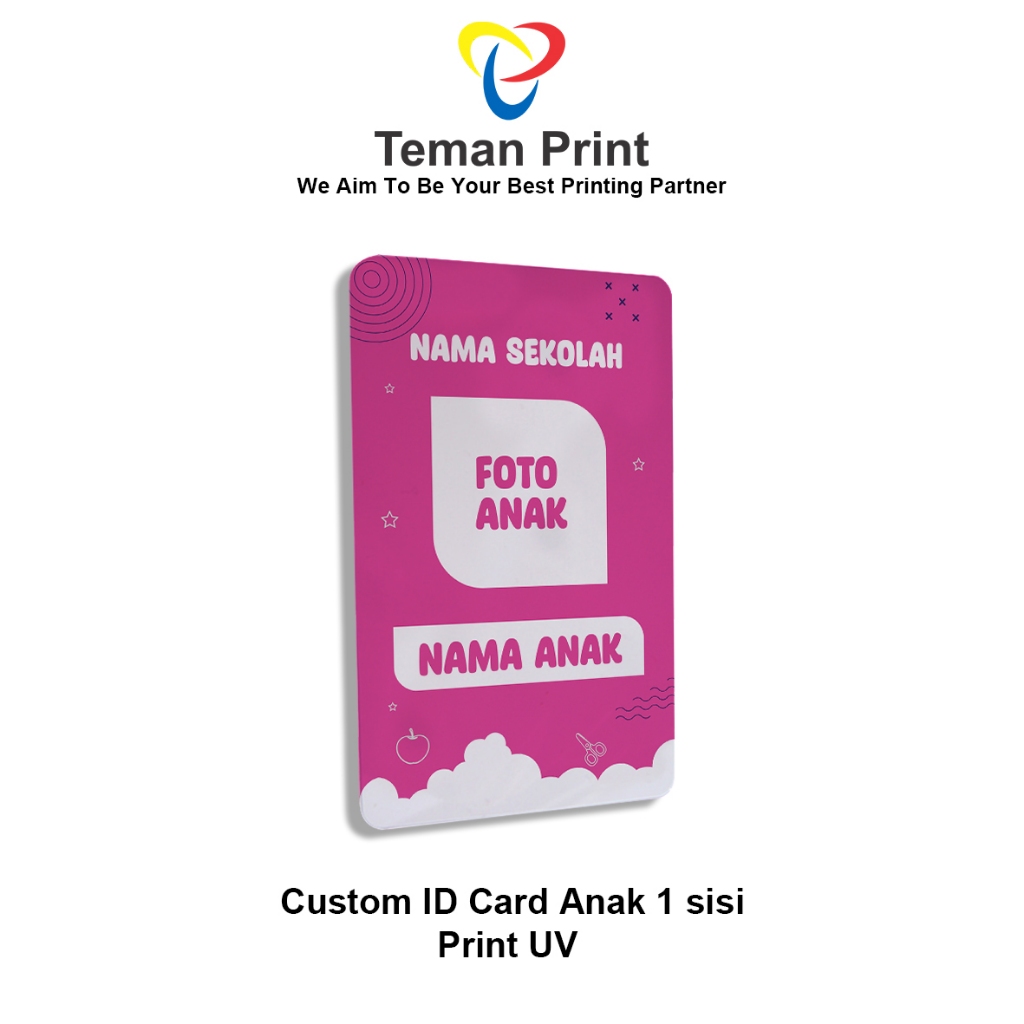 Jual Teman Print [1 Sisi] Cetak Kartu Tanda Pengenal Anak ID Card Nama ...