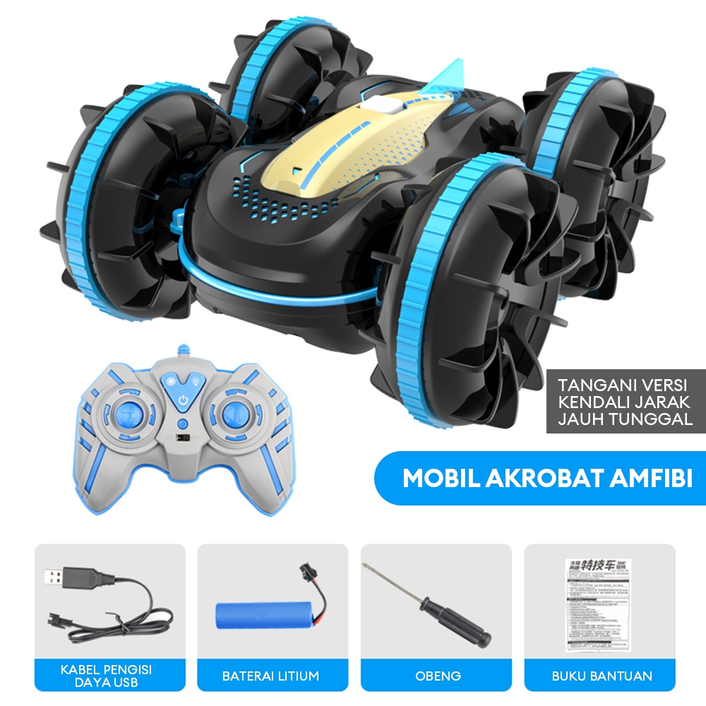 Jual Jojotoy Mobil Remote Control 2.4 GHz Amphibious Stunt Car Mobil RC ...