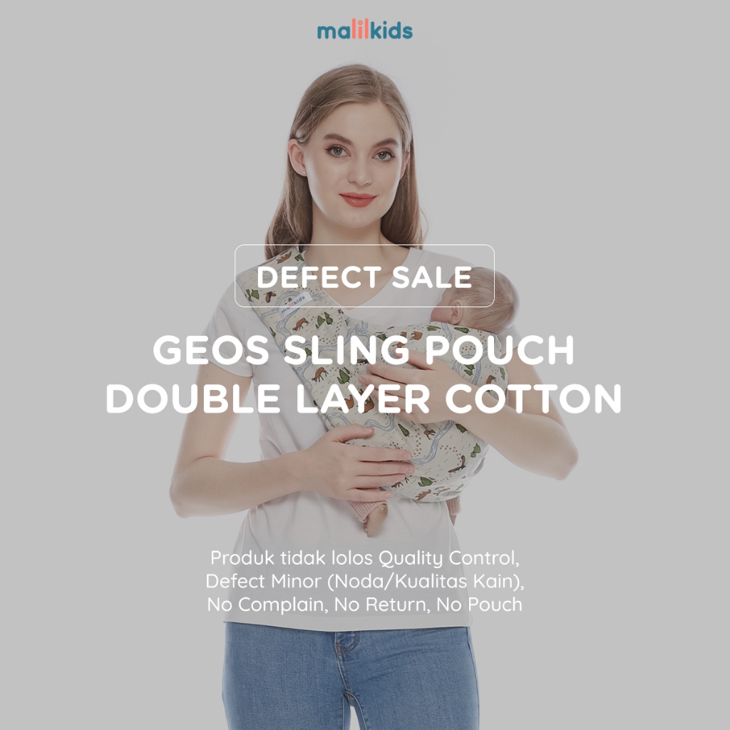 Jual (Defect Sale) Malilkids Gendongan Bayi Geos Sling Pouch Double ...