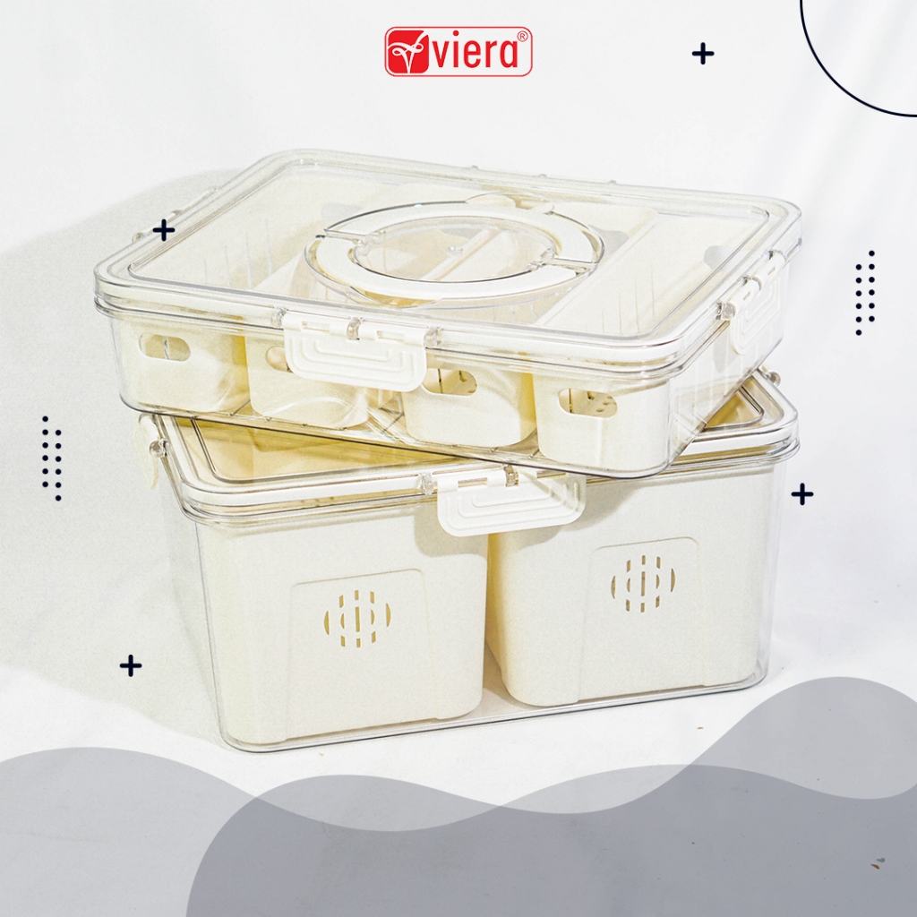 Jual VIERA - FOOD STORAGE CONTAINER WITH HANDLE TOPLES BOX KOTAK ...