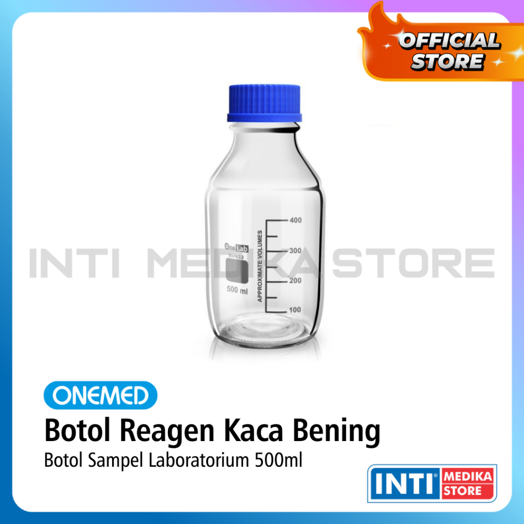 Jual ONEMED - Botol Reagen Kaca Bening Sampel Laboratorium | Reagent ...