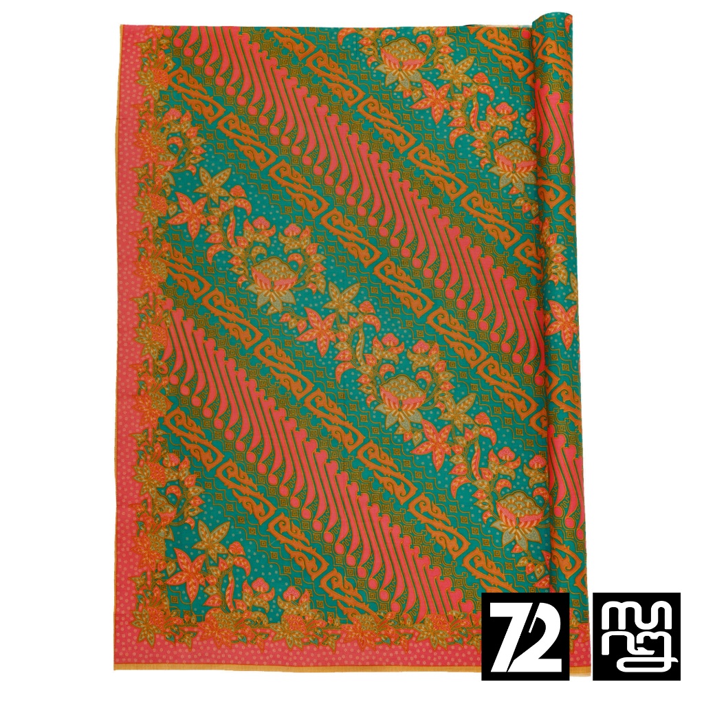 Jual KAIN BATIK KATUN Premium Motif Parang Warna Hijau Toska Tosca ...