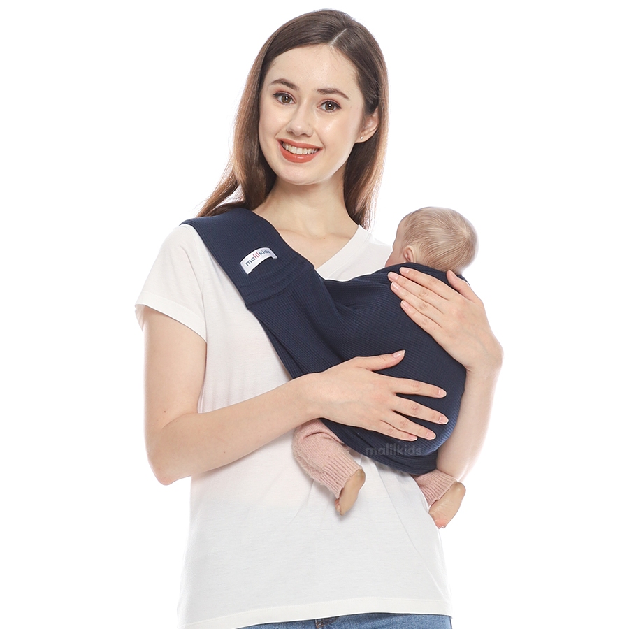 Jual Malilkids Gendongan Bayi Geos Sling Pouch Waffle Knit Double Layer ...