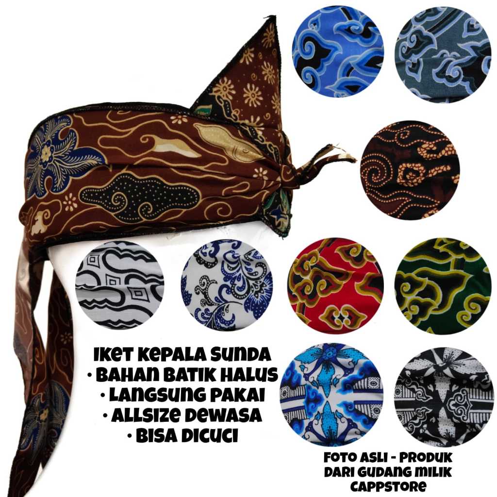 Jual Ikat kepala tradisional batik Sunda IKAT-SUNDA BOLONG | Shopee ...
