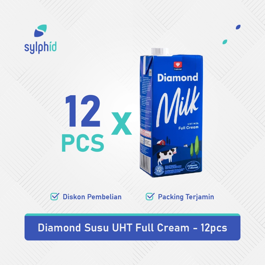 Jual 1 Dus Diamond Milk 1000 ml / Susu UHT Full Cream 1 Karton (12 pcs) | Shopee Indonesia