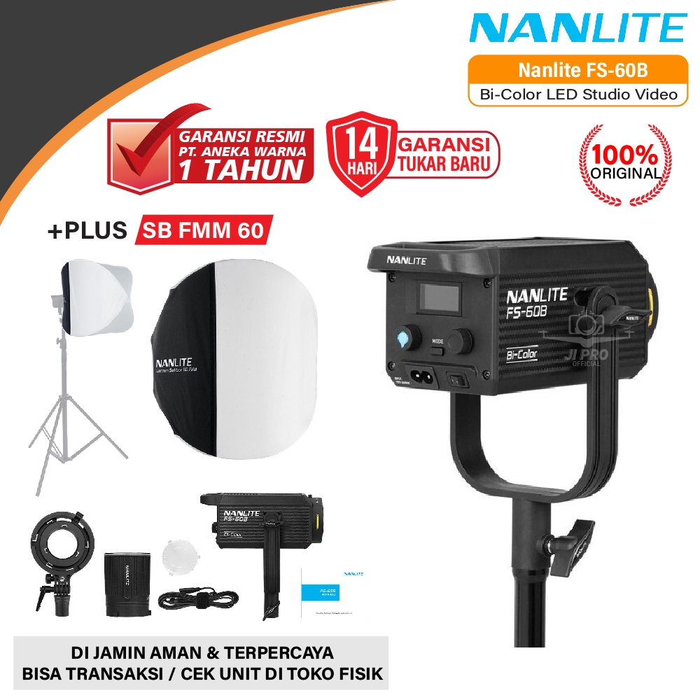 Jual Nanlite FS-60B Bi-Color LED Studio Video Light FS60B FS 60B Resmi ...