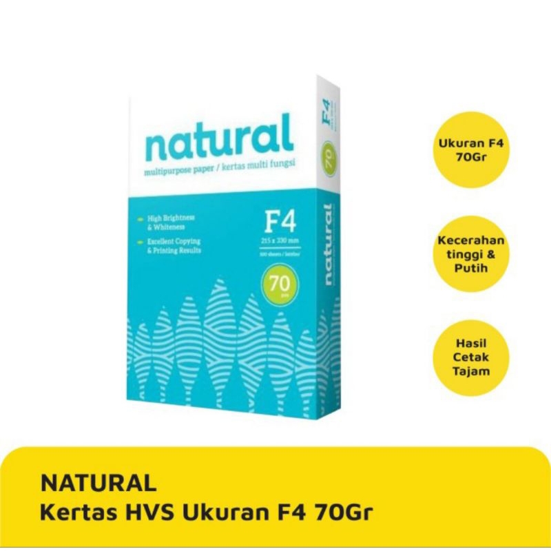 Jual KERTAS HVS NATURAL F4 70G | Shopee Indonesia