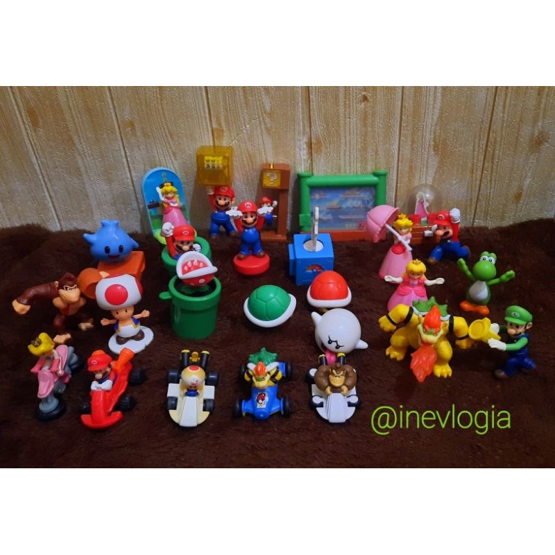 Jual Mainan Figure Mario Bros happy meal MCD/Mcdonald's mario bros murah ori | Shopee Indonesia