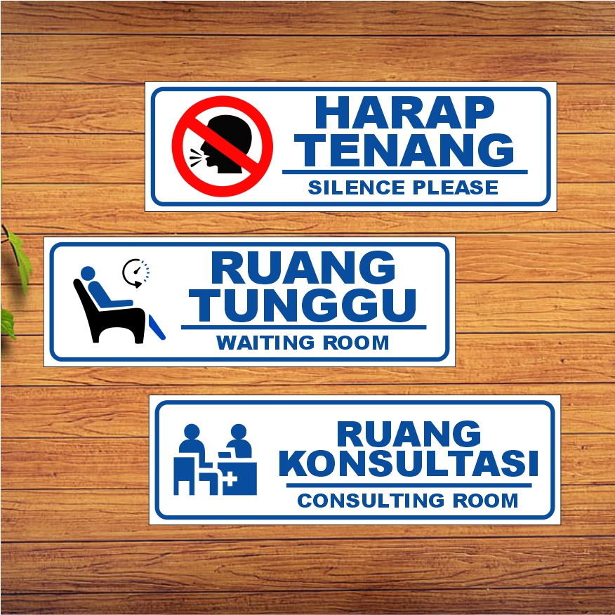Jual STIKER RUANG TUNGGU, STIKER RUANG KONSULTASI, STIKER HARAP TENANG ...