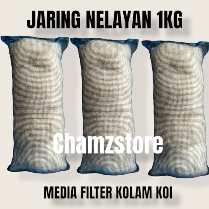 Jual Media filter jaring nelayan plus waring 1kg / Jaring nelayan bekas ...