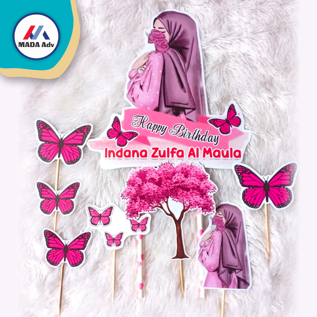Jual Topper Cake Kupu Kupu/ Topper Cake Kue Kupu Kupu foto/ Topper Cake ...