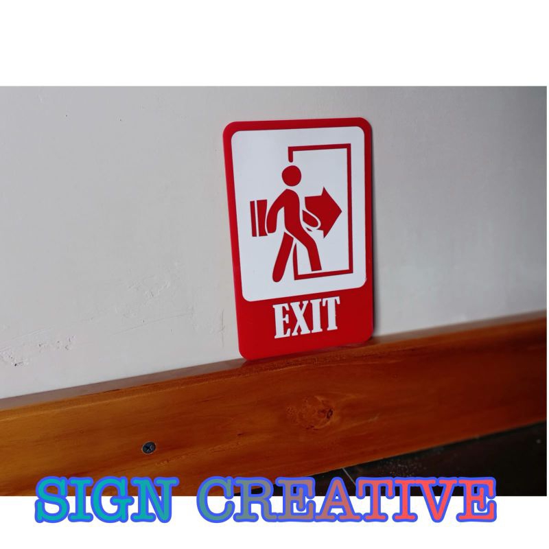 Jual Signage Label Tanda Exit Akrilik | Shopee Indonesia