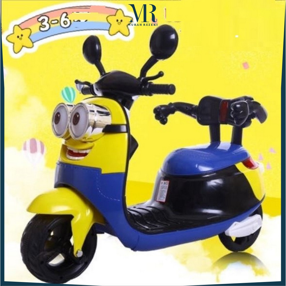 Jual Mainan Motor Aki Karakter Mini-on / Mainan Motor Aki Anak ...