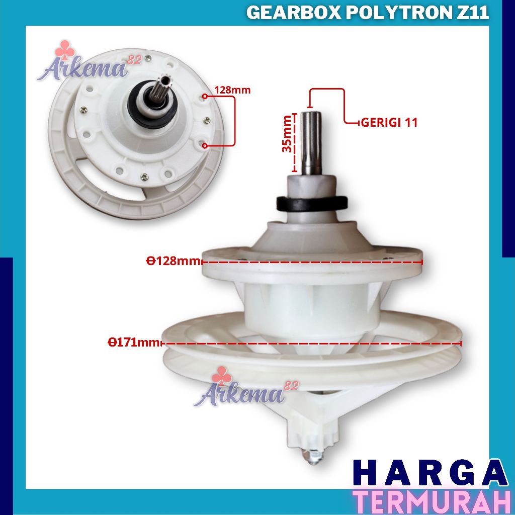 Jual GEAR BOX MESIN CUCI POLYTRON *11 2 TABUNG | GEARBOX / GIRBOX ...