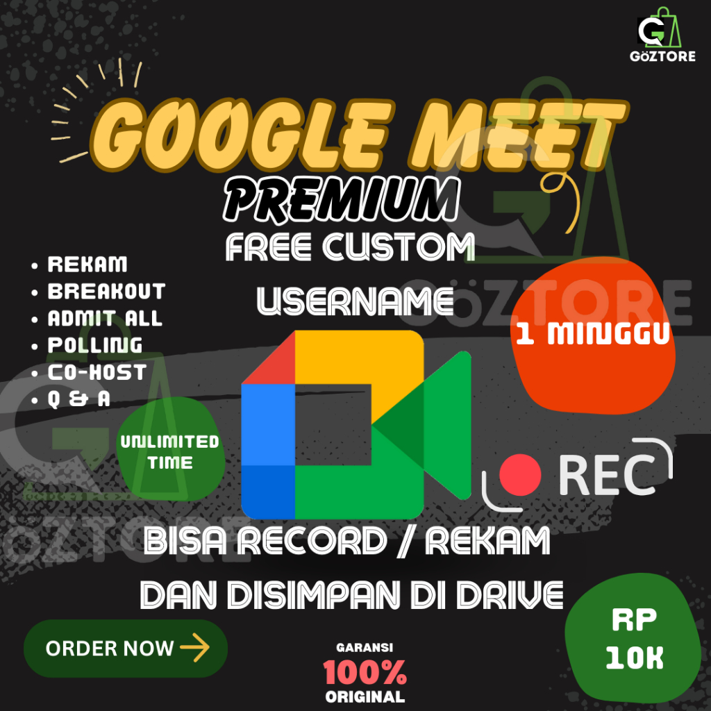 Jual Google Meet Google Meeting Unlimited Duration 1 Minggu Bisa ...