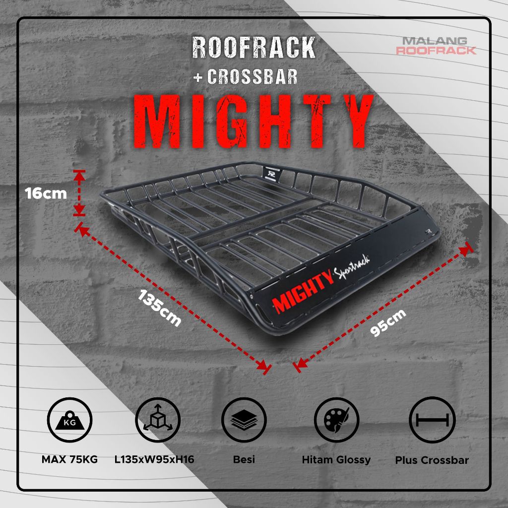 Jual Rak Mobil Lengkap Plus Crossbar RakAtas Mobil RoofRack Mighty ...