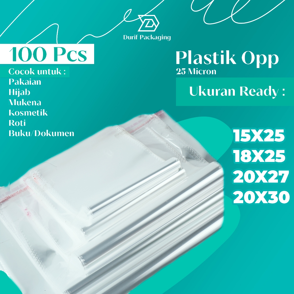 Jual Plastik Opp 05 Tebal 25 Mikron / Plastik Hijab / Kemasan Baju ...