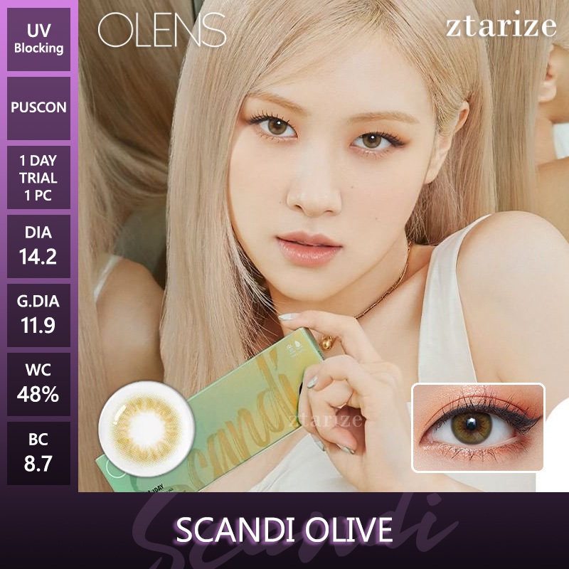 Jual ztarize - Ready Stock - Trial OLENS 🇰🇷 Scandi Olive 1 Day Daily ...