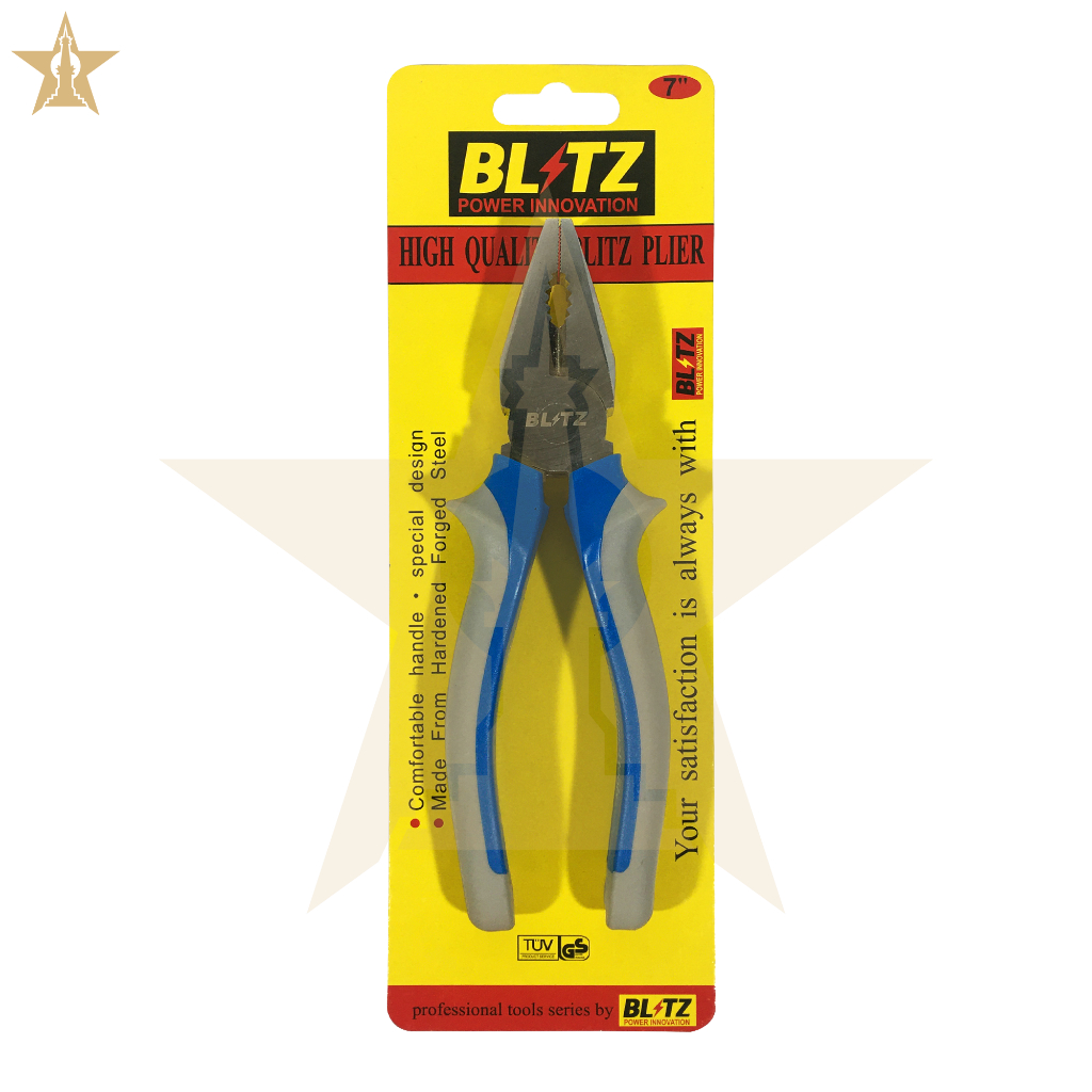 Jual Tang KOMBINASI 7" 7inch ABU CHROME Tang Jepit Karet - BLITZ 7" 7in ...