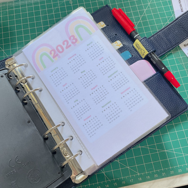 Jual (khusus isian binder A6) kumpulan perlengkapan kalender tracking ...
