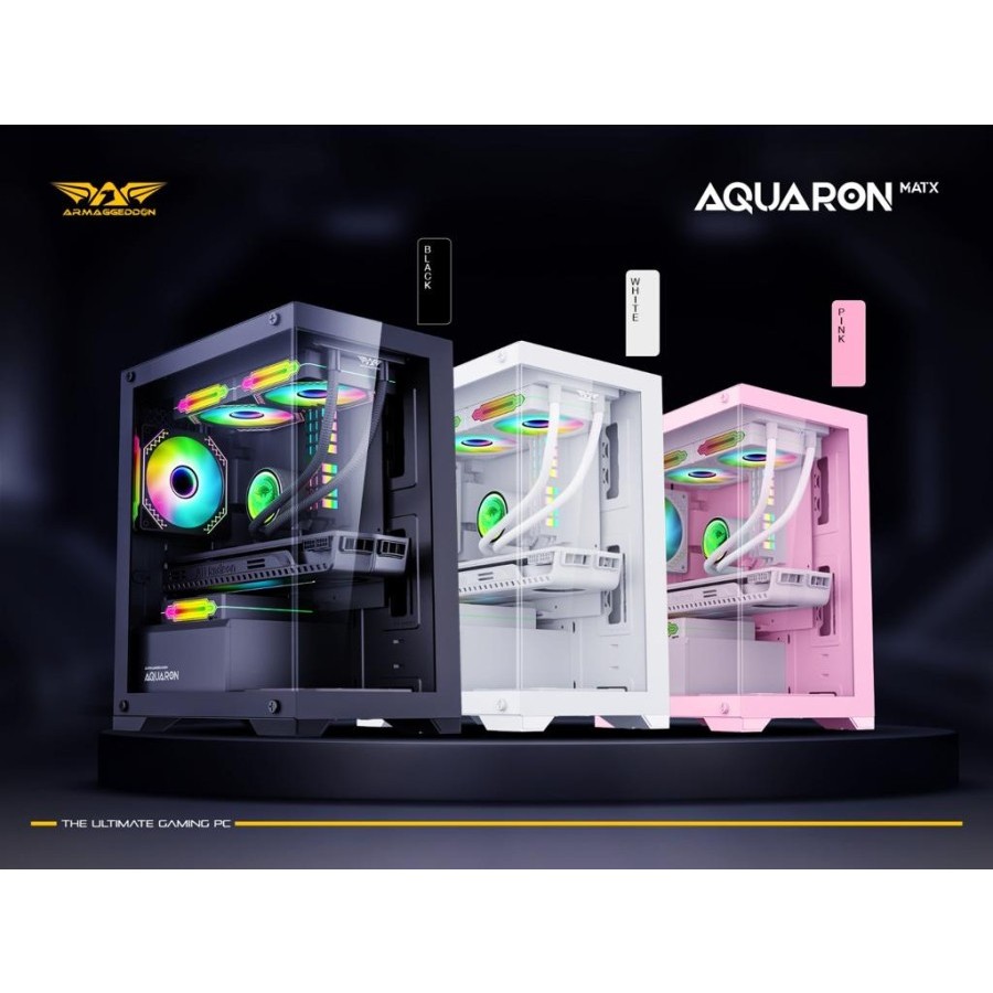 Jual CASING PC GAMING ARMAGGEDDON AQUARON M-ATX | Shopee Indonesia