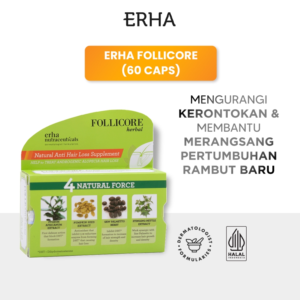 Jual ERHA Follicore 60 caps - Suplemen Rambut Rontok | Shopee Indonesia
