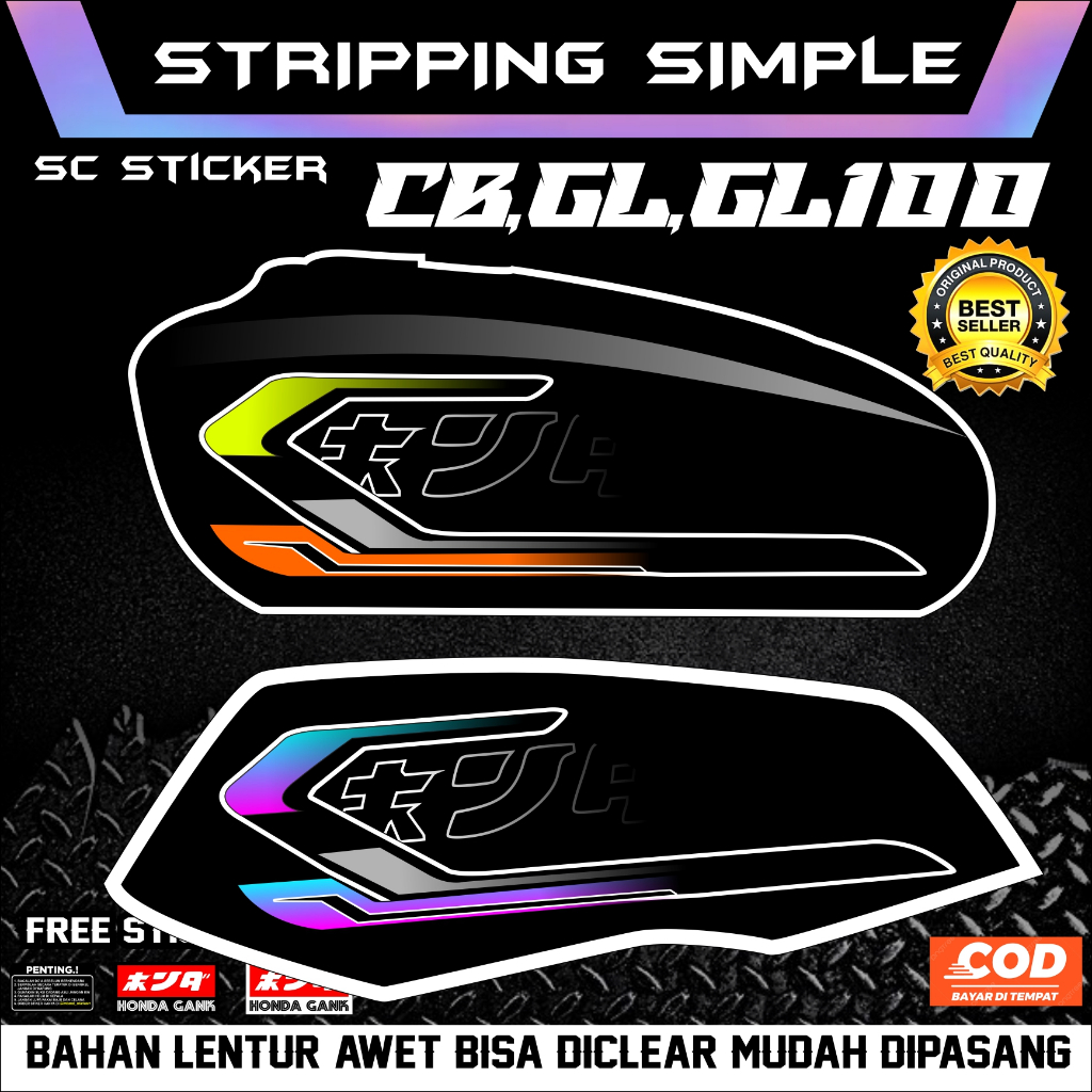Jual STRIPPING CB GL GL100 VIRAL MINIMALIS bahan Tahan Clear vernis ...