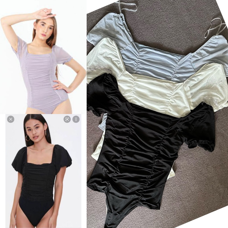 Jual Liz & Sara Puffy Soulder Bodysuit | Shopee Indonesia