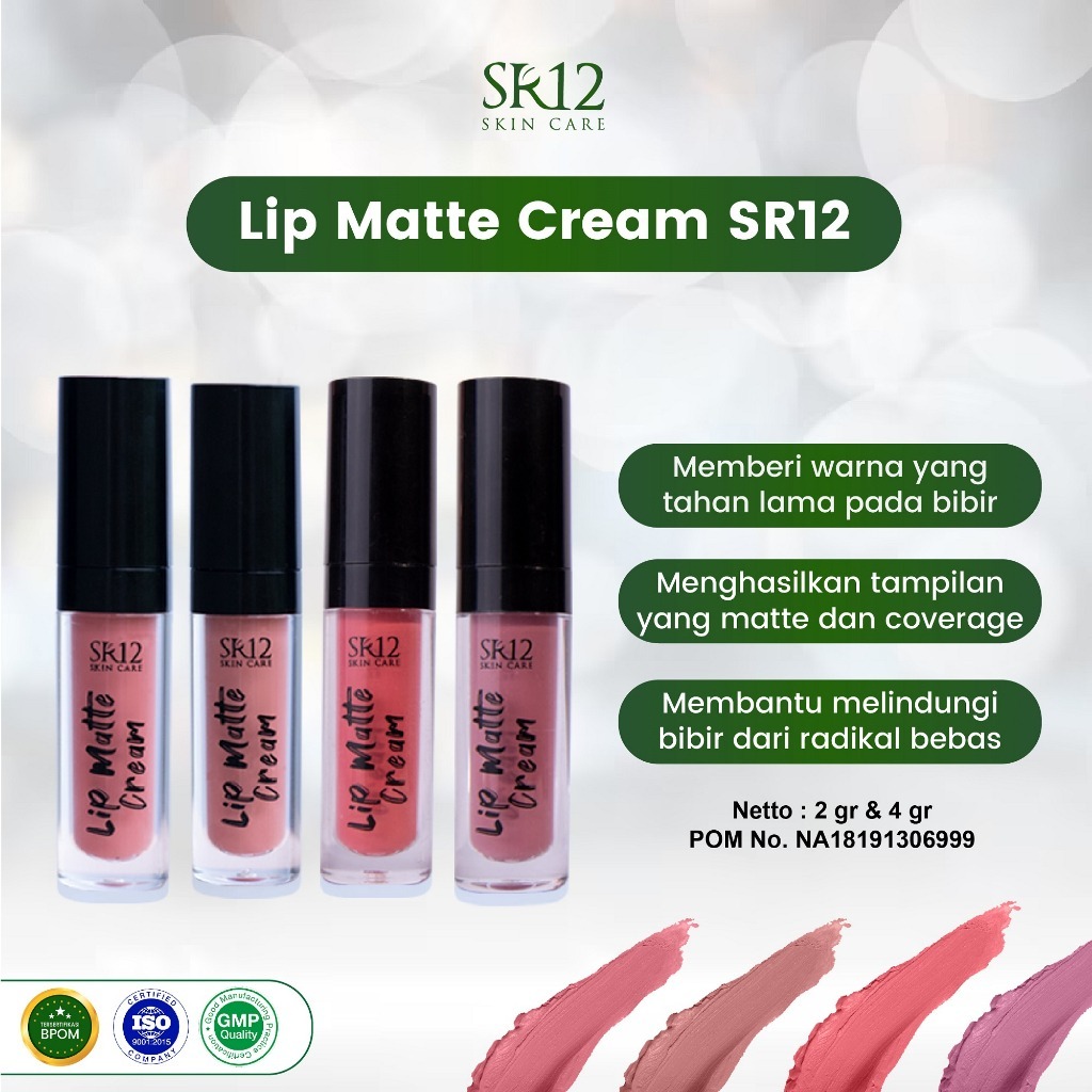 Jual LIP CREAM SR12 / LIPCREAM AMAN BPOM BEBAS PARABEN / LEMBUT DAN TIDAK KERING DIBIBIR ...
