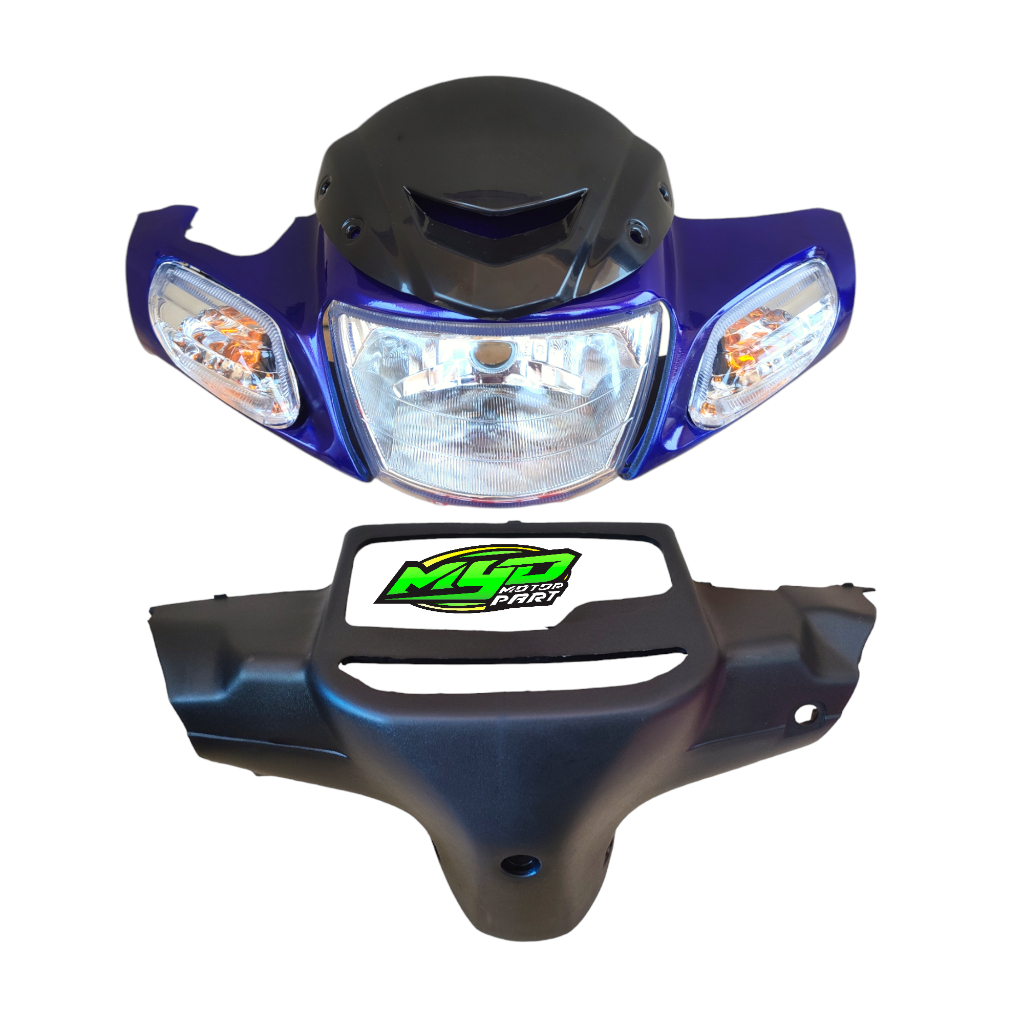 Jual Batok kepala depan belakang yamaha FIZR warna biru set reflektor ...