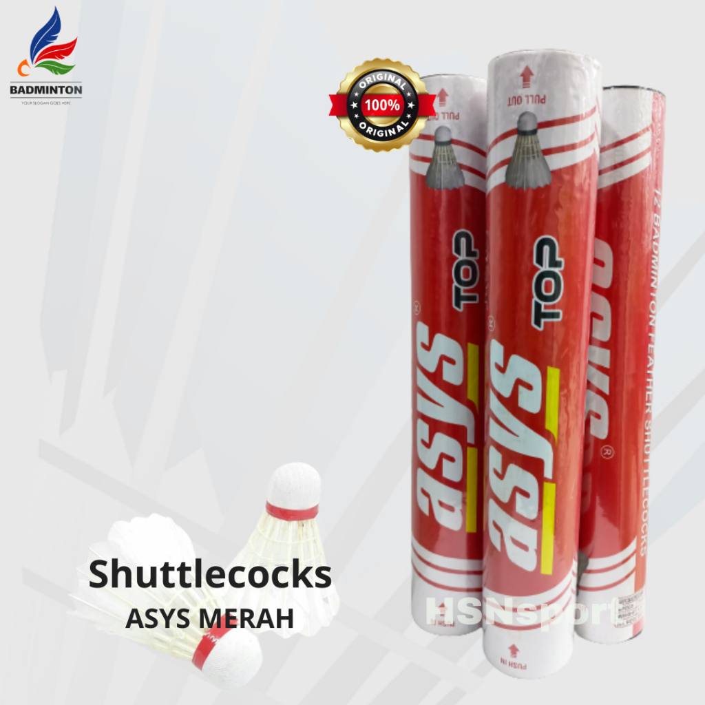 Jual Shuttlecock asys merah kok badminton 1 slop | Shopee Indonesia