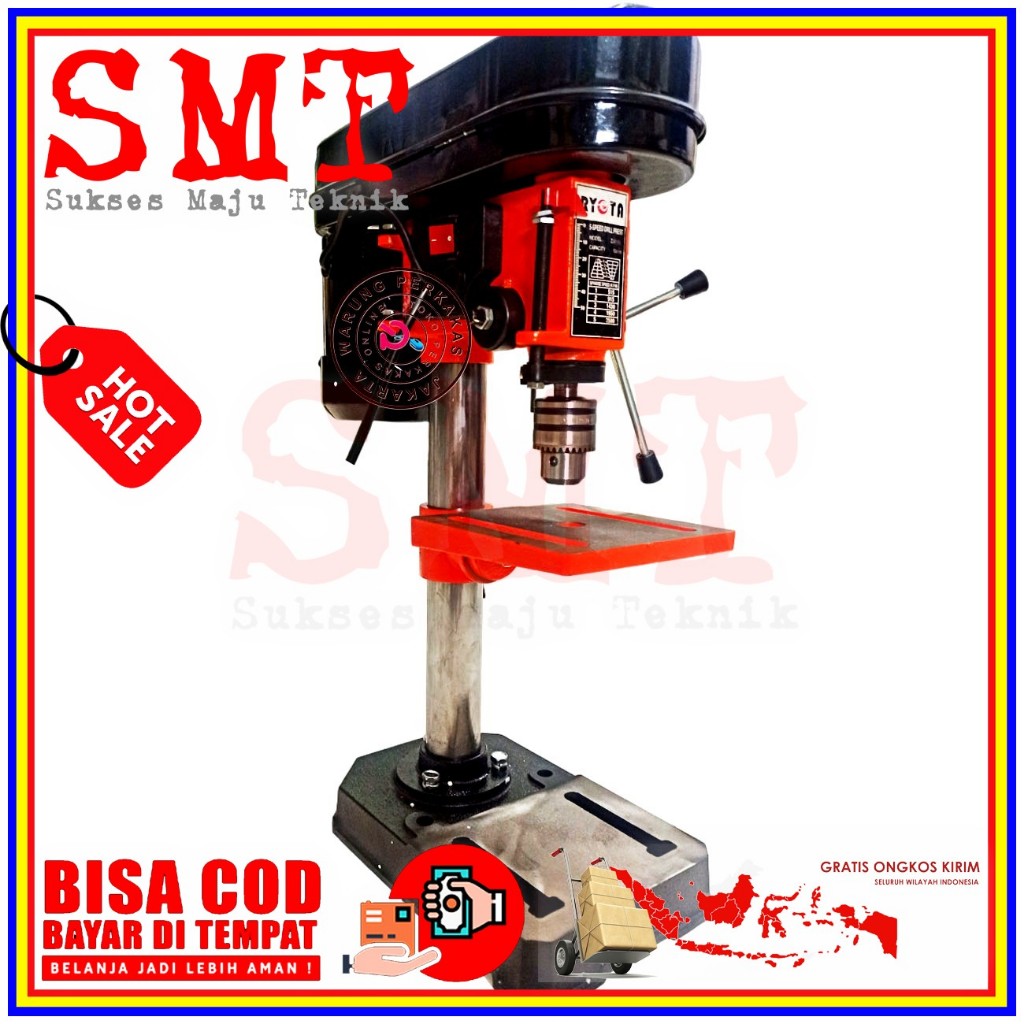 Jual Ryota Mesin Bor Duduk 13mm Drill Press ZJ-4113 Bench Drill 250Watt ...