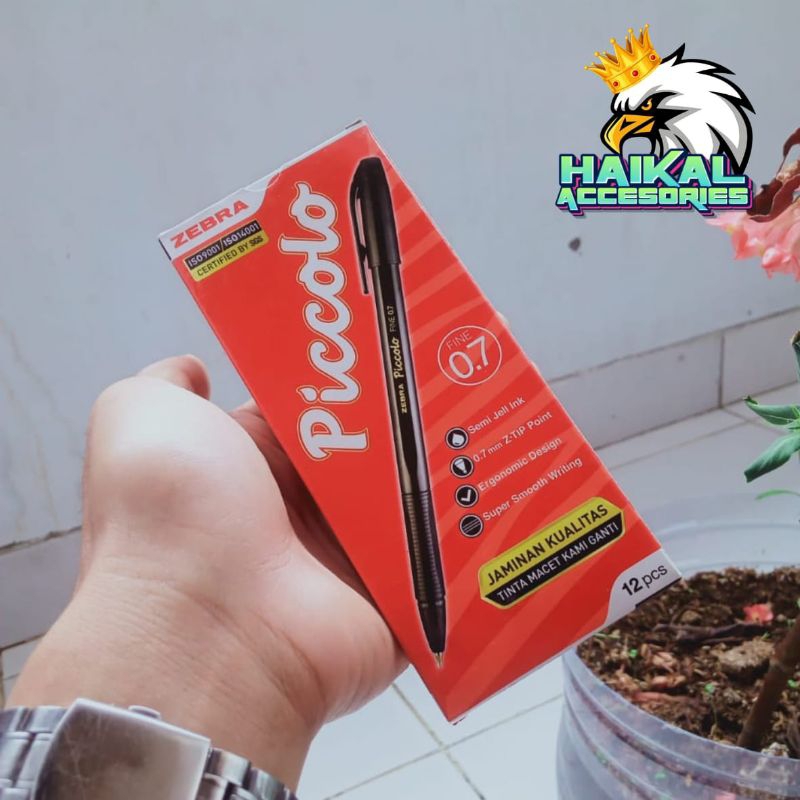 Jual Pulpen ZEBRA Piccolo Black 0.7 Isi (12pcs) | Shopee Indonesia