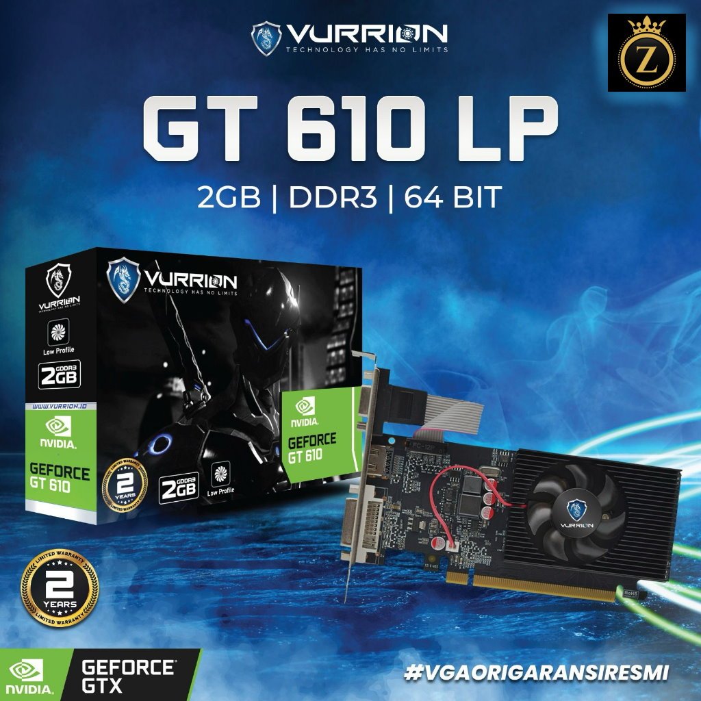 Jual VGA VURRION NVIDIA GeForce GT 610 2 GB DDR3 64 BIT | Shopee Indonesia