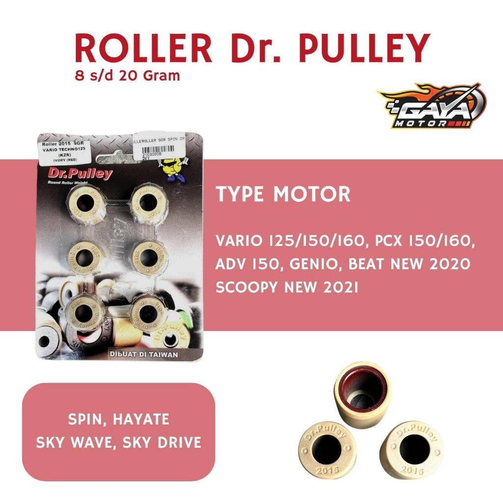 Jual Roller Dr Pulley Vario 125/150/160 PCX 150/160 ADV Spin BeaT New ...