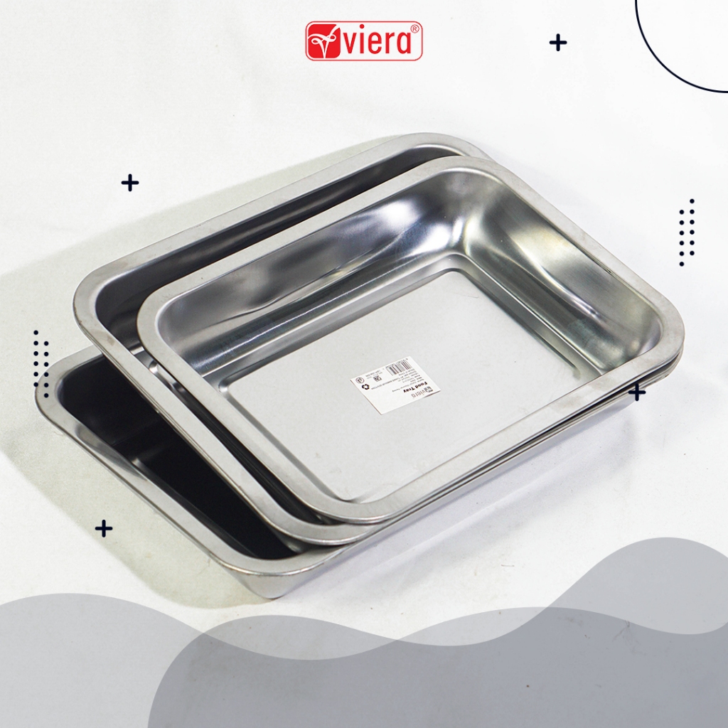 Jual Viera - (REJECT) Food Tray Stainless Steel Nampan Loyang Saji ...